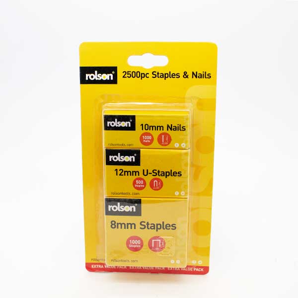 61216 Rolson 2500pc Staples & Nails Refill Pack · Wholesale ...