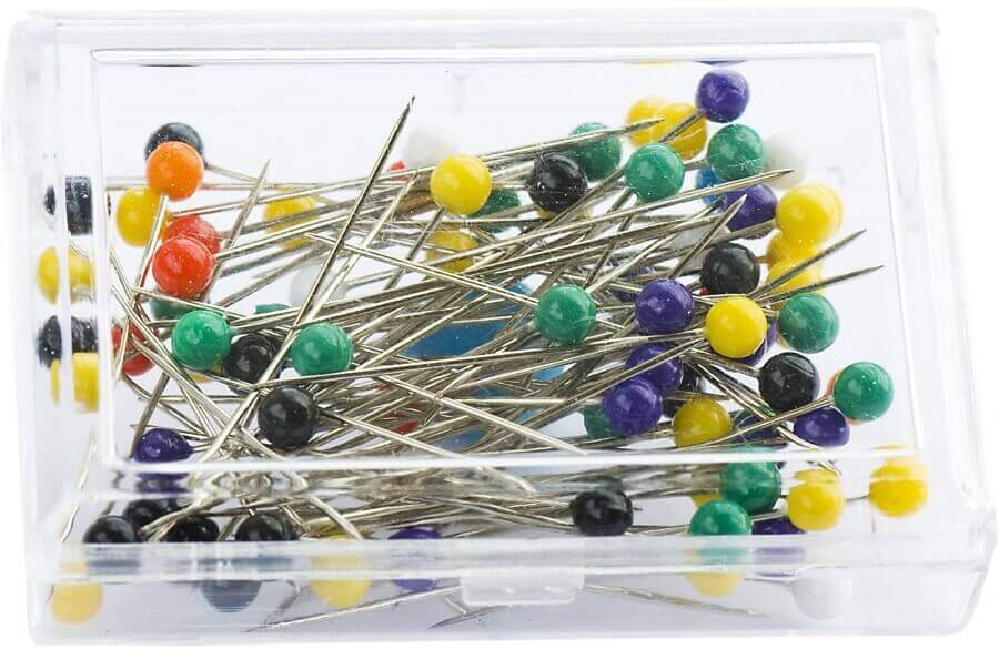 37371, colured plastic headed pins in clear box-36pieces · Wholesale ...