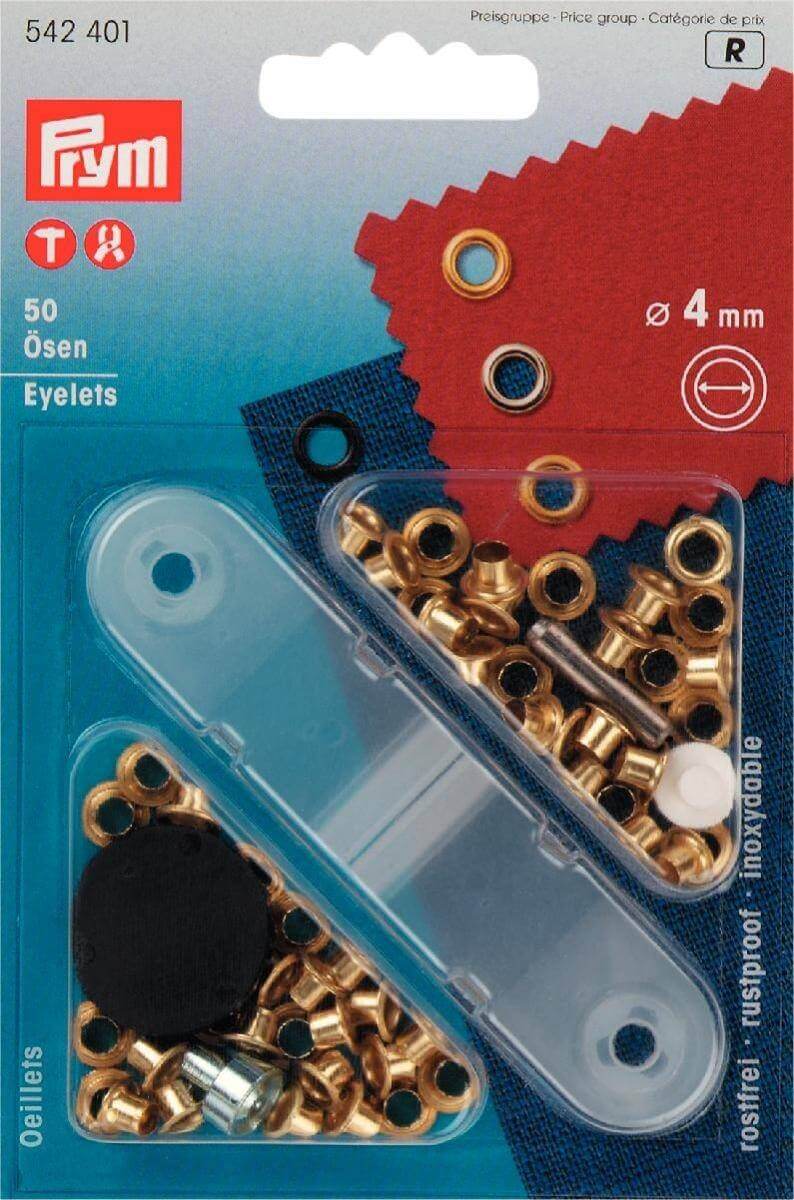 542401, Prym 4mm eyelets with tool - card · Wholesale Haberdashery ...