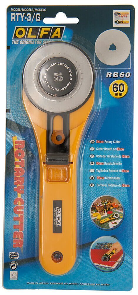 63231, 60mm Olfa rotary cutter with retractable blade-each · Wholesale ...